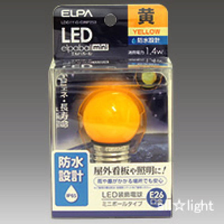 ストア 朝日電器 ELPA 防水型LED装飾電球 ミニボール球形 E26 G40 電球色 LDG1L-G-GWP251 patwise.co.in