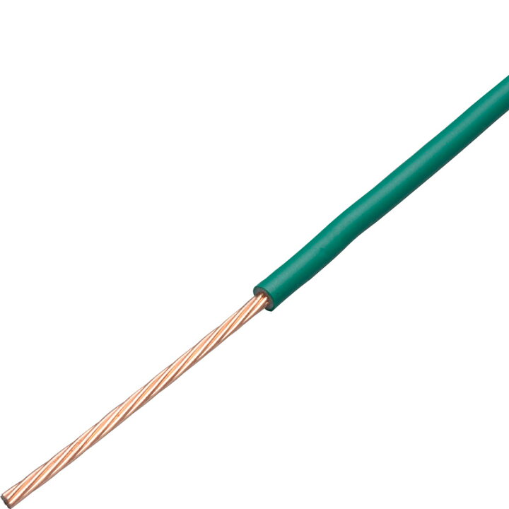 く日はお得♪ JAPPY 600Vビニル絶縁電線 IV より線 38sq 緑色 グリーン 電気機器用配線 ミニ定尺 10m IV38SQミドリ10MJP 690-100-88185 fucoa.cl