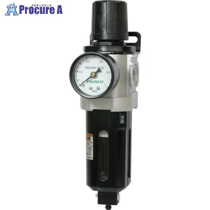 TRUSCO フィルターレギュレーター 口径Rc3 8 最大流量1.3 255-0245 TP-3RTOFGB-10 3 8アツリョクケイツキ 1個 【人気商品！】