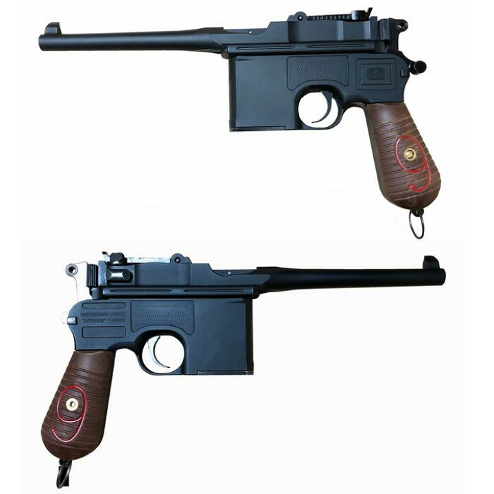 輝く高品質な メディアワールドプラス 新品 お取り寄せ {MIL}A CTION アクション モデルガン Mauser モーゼル C96 Red 9 ブルースチール ダミーカートリッジ同梱 ...