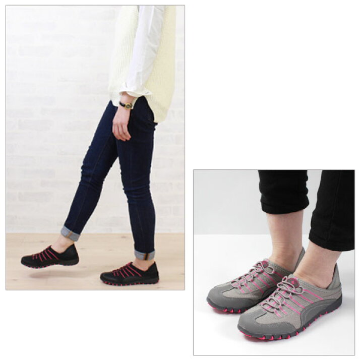 スリッポン スニーカー レディース 靴 2Way 軽量 軽い かかと 踏める 散歩 ウォーキング アウトドア キャンプ SANTA ...