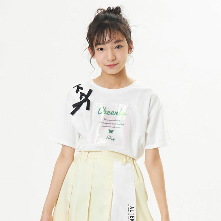 子供服 ALGY アルジー レイヤー ロン T キッズ 女の子 子ども ジュニア 通学 小学生 中学生 Tシャツ 新作 2022秋冬 新しいスタイル
