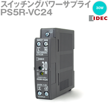 【楽天市場】IDEC (アイデック/和泉電機) PS5R-VC24 スイッチングパワーサプライ PS5R-V形 スイッチング電源 DINレール取付 30W・24V AC100～240V NN ...