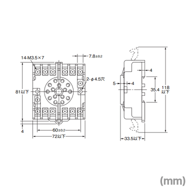 【楽天市場】オムロン(OMRON) 14PFA 丸型接続ソケット (PFA 表面接続) 14ピン (1個入) NN：ANGEL HAM SHOP JAPAN