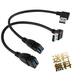【楽天市場】L字 USBケーブル 延長 USB3.2 Gen1 5Gbps 約20cm USB-A オス - USB-A メス USB3.0 ...