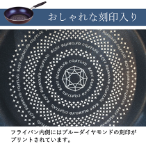 【楽天市場】フライパン 深型 28cm ih対応 ガス火 炒め鍋 中華鍋 ライズ ブルーダイヤモンドコート ダイヤモンドコーティング ダイヤモンド ih ガス おすすめ HB-322 パール ...