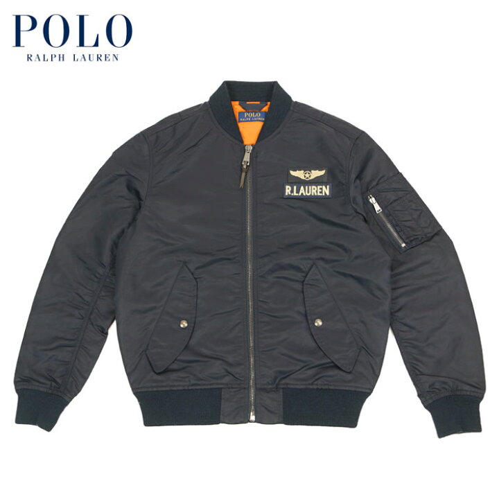 b829 美品 【POLO RALPHLAUREN】フライトジャケットMA-1