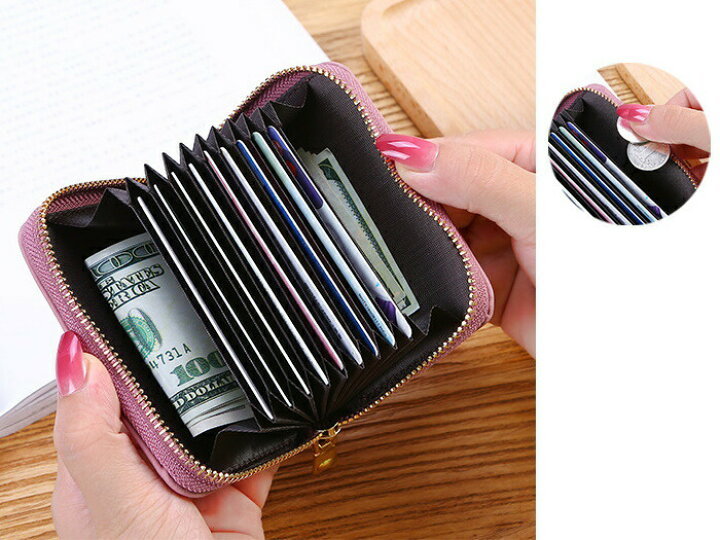 カードケース ラウンドジッパー レディース カード入れ カード 収納 大容量 PUレザー製 猫 CAT じゃばら おしゃれ かわいい たくさん入る 見やすい 最安値挑戦