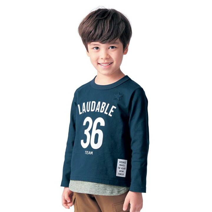 【2021 mitete レイヤード風長袖Tシャツ 80 90 95 yoshiyuki0804.sub.jp