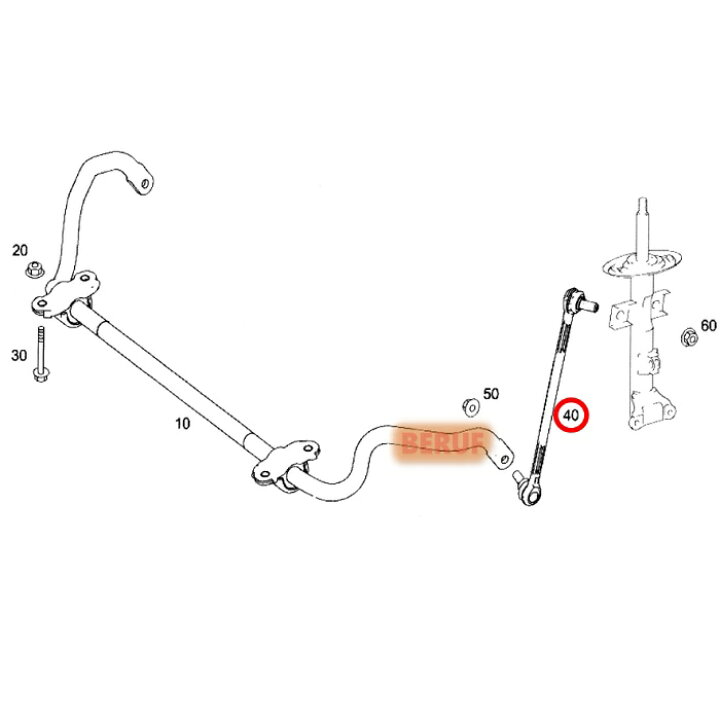 純正OEM LEMFORDER製 ベンツ W204 C180 C200 C250 C300 C350 フロント スタビライザーリンク スタビ ...