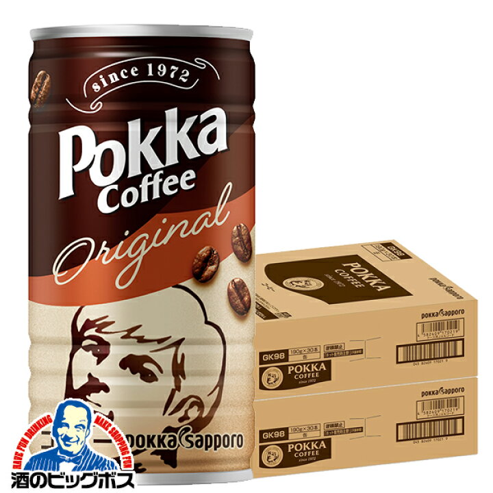 新色追加 送料無料 ポッカコーヒー オリジナル 190g缶 60本 30本×2ケース yoshiyuki0804.sub.jp