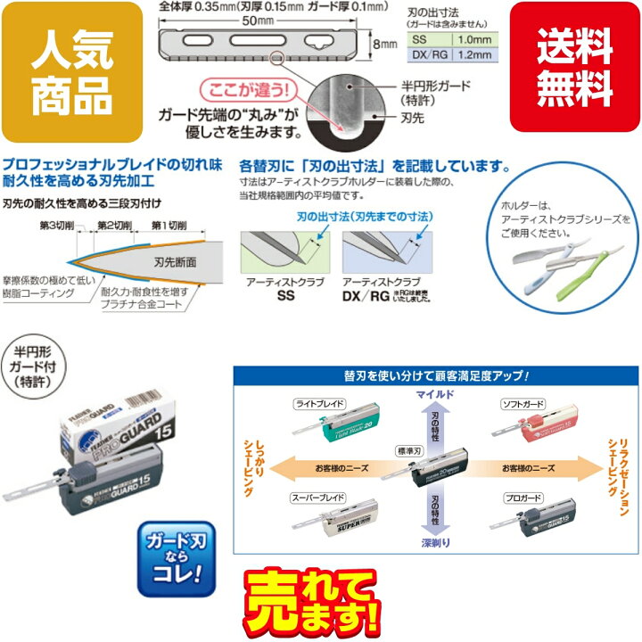 【オープニング大セール】 フェザープロガード PG-15 1個 正規品 業務用 シェービング 用 レザー 日本剃刀 かみそり カミソリ 理容院 美容院 サロン プロ用 送料無料 ...