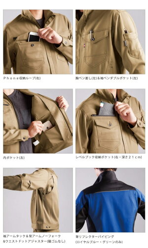 【楽天市場】【作業服(表売場)】BURTLE(バートル)長袖ワークジャケット(ユニセックス)秋冬用 9071【530】：ブルーピーター