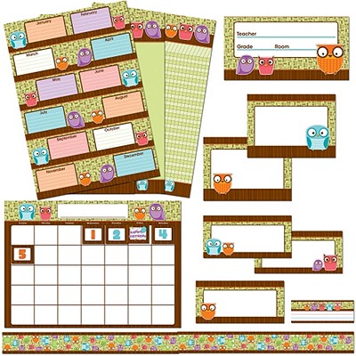 楽天ブックス: Owls Classroom Collection Bulletin Board Set [With 32 Desk ...