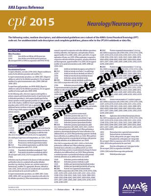 楽天ブックス: CPT 2015 Express Reference Coding Card: Neurology/Neurosurgery ...