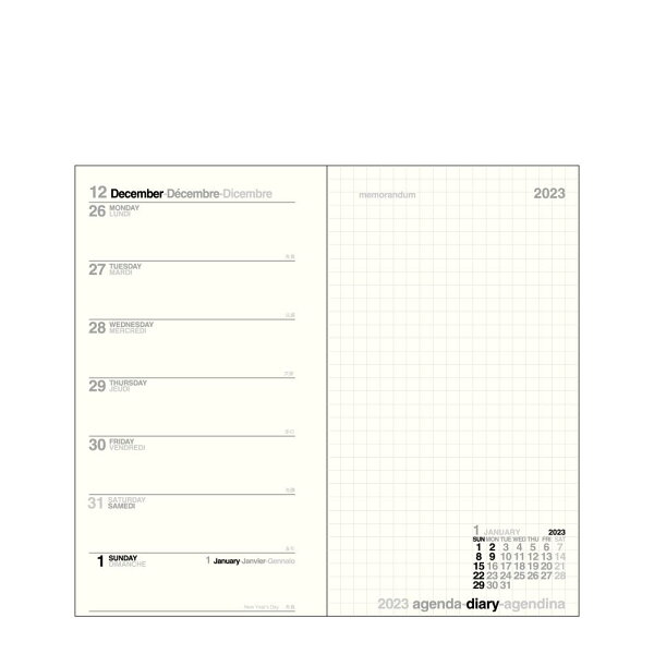 楽天ブックス: 2023年 バイブルレフィル ウィーク[DIARY] アイボリー2C ダイアリー ダイアリー 2022年12月 エトランジェデ ...