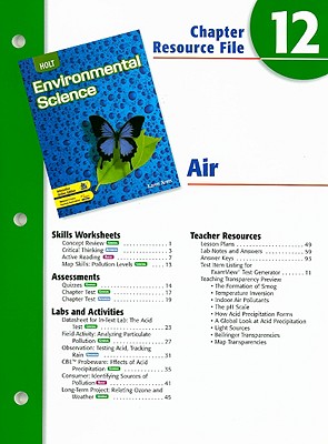 楽天ブックス: Holt Environmental Science Chapter 12 Resource File: Air ...