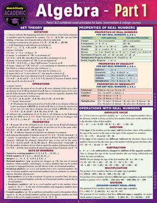 楽天ブックス: Algebra Part 1: A Quickstudy Laminated Reference Guide - S. B. Kizlik - 9781423251101 : 洋書