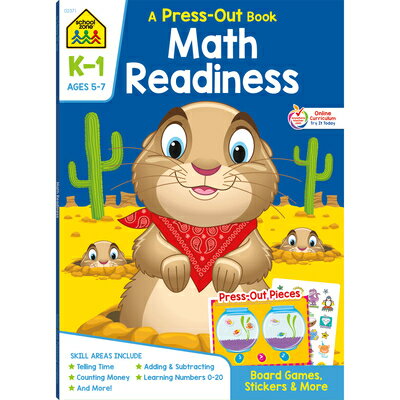 楽天ブックス: School Zone Math Readiness Grades K-1 Press-Out Workbook ...