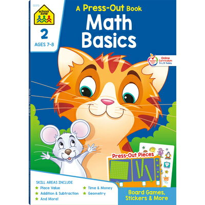 楽天ブックス: School Zone Math Basics Grade 2 Press-Out Workbook - School ...
