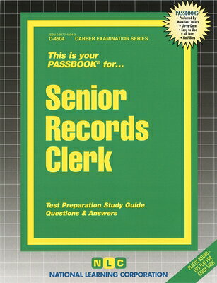 楽天ブックス: Senior Records Clerk: Passbooks Study Guide - National Learning ...
