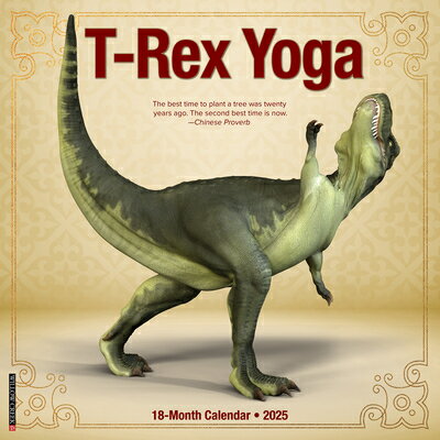 楽天ブックス: T-Rex Yoga 2025 12 X 12 Wall Calendar - Willow Creek Press ...