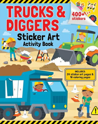 楽天ブックス: Trucks & Diggers: Sticker Art & Coloring: Activity Book with ...