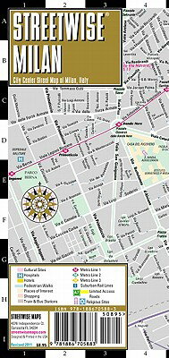 楽天ブックス: Streetwise Milan Map - Laminated City Street Map of Milan ...