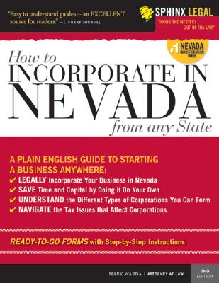 楽天ブックス: Incorporate in Nevada from Any State, 2e - Mark Warda ...