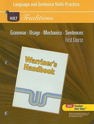 楽天ブックス: Holt Traditions Warriner's Handbook: Language and Sentence ...