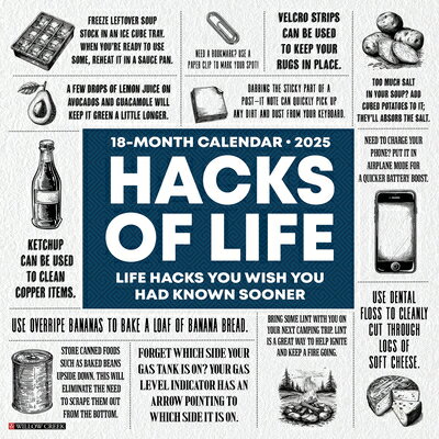 楽天ブックス: Hacks of Life 2025 12 X 12 Wall Calendar - Willow Creek Press ...
