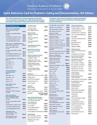 楽天ブックス: Quick Reference Card for Pediatric Coding and Documentation ...