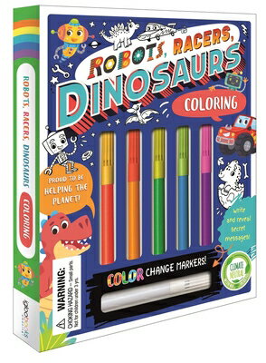 楽天ブックス: Robots, Racers, Dinosaurs Coloring Set: With Color-Changing ...
