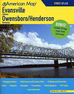 楽天ブックス: Evansville Indiana/Owensboro/Henderson Kentucky Street Atlas ...