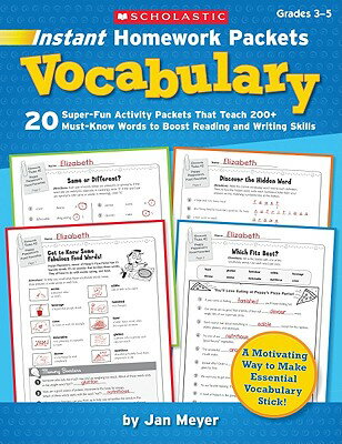 楽天ブックス: Instant Homework Packets: Vocabulary, Grades 3-5 - Jan Meyer ...