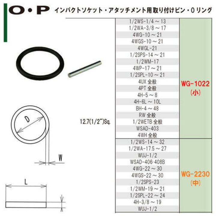 SK11 インパクトソケット用 ピン Oリングセット 1 2ソケット10~22mm用 4-OP1 楽天