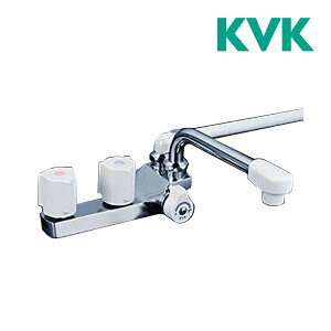 価格.com - KVK デッキ型2ハンドルシャワー(右側シャワー)190mmパイプ付 KF13RGECN (水栓金具) 価格比較