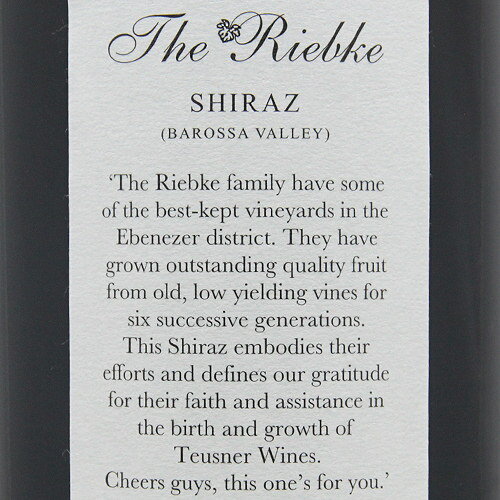 【楽天市場】【2.2万円以上で送料無料】トイスナー リプキー シラーズ 2019 Teusner Riebke Shiraz 赤ワイン ...
