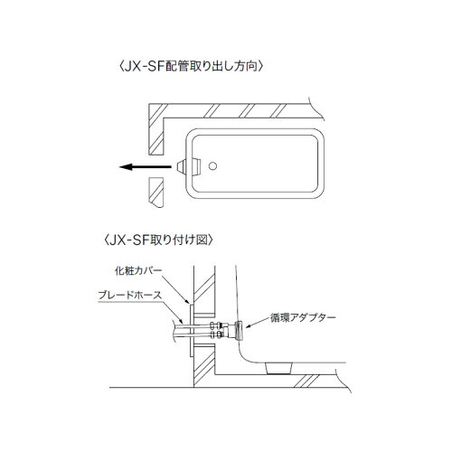 【楽天市場】【JX-SF】ノーリツ 部材 熱源機関連 循環アダプター JX-SF NORITZ：コンパルト 楽天市場店
