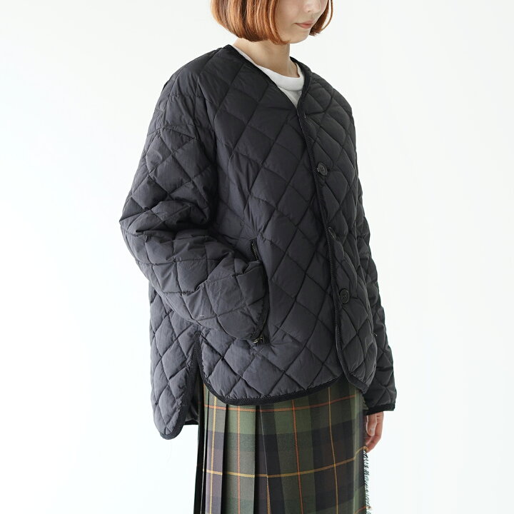 2022秋冬 Gymphlex ジムフレックス キルトダウン カラーレスジャケット#GY-A0054NYM コート ショート丈 羽織 レディース 2022AW 2021年最新海外