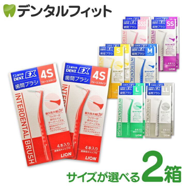 歯間ブラシ 選べるサイズ LION ライオン DENT.EX 4本入り×10箱 メール便送料無料 キャンペーンもお見逃しなく