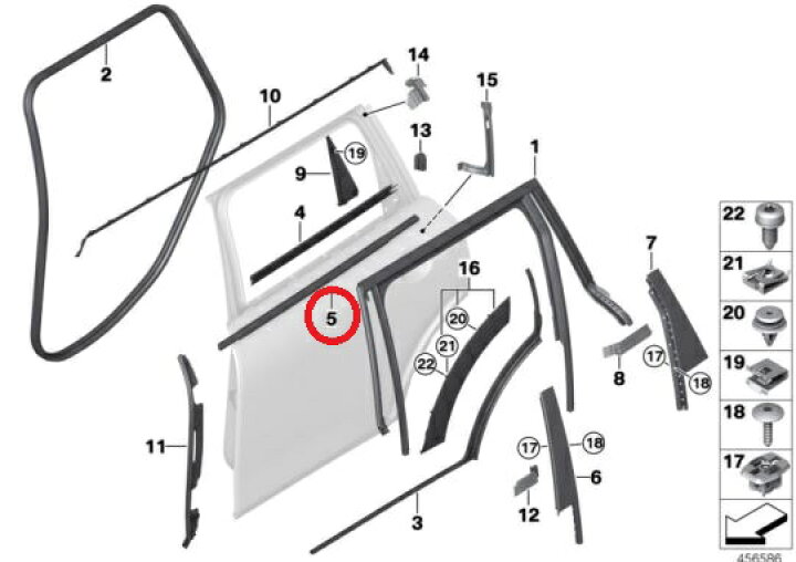 BMW MINI(ビーエムダブリュー ミニ)FベルトモールRH純正品 新品F54 51337473260 車用品 | kochi-ot.main.jp