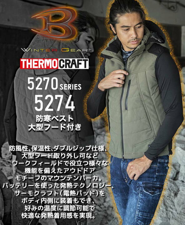 最大97％オフ！ バートル 2021モデルサーモクラフト 5274電熱パッドセット TC250※ご使用には別売り専用バッテリーが必要 yoshiyuki0804.sub.jp