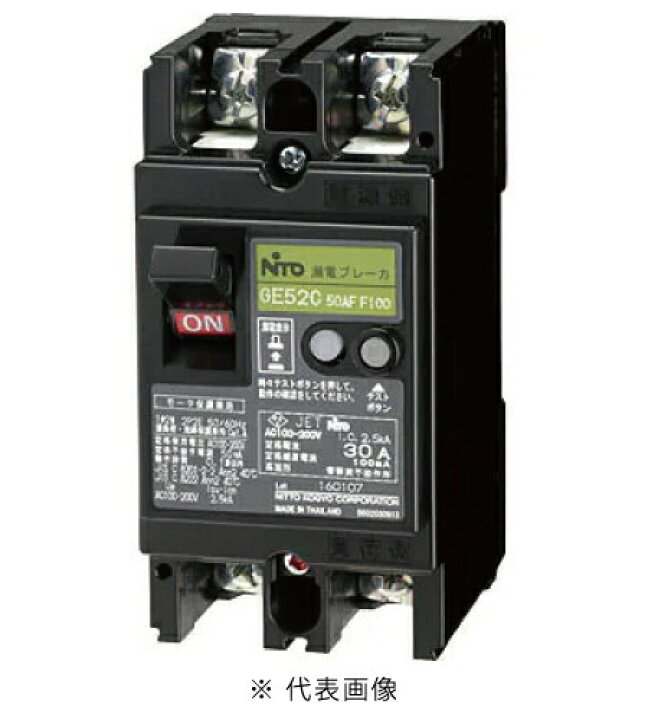 GE52C 2P 5A F30 日東工業 協約形漏電ブレーカ 50AF 2極 モータ保護兼用 請求書 領収書可能 多様な