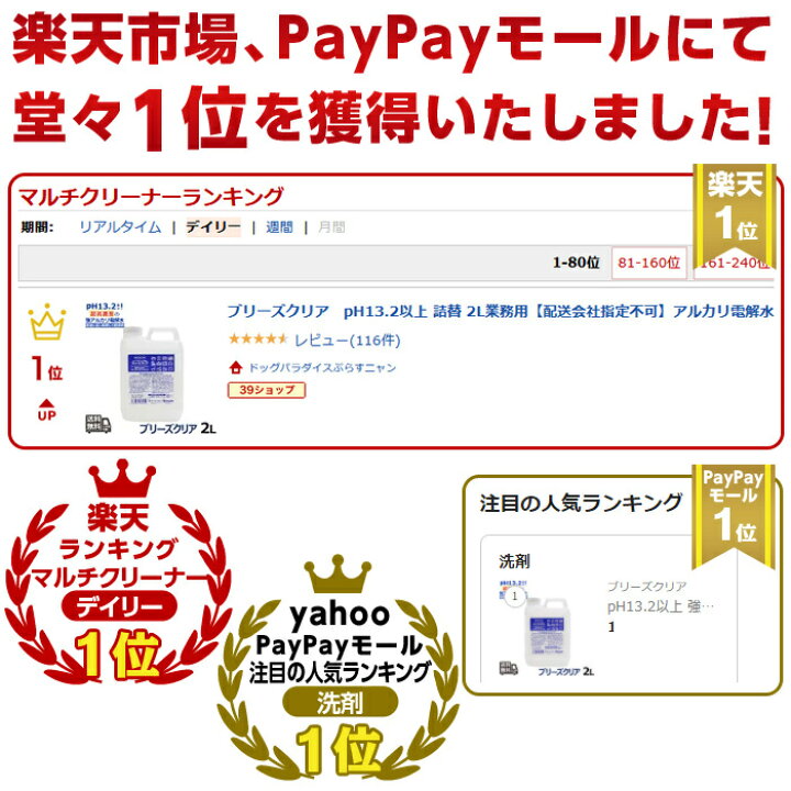 選べるプレゼント付き pH13.2以上 強アルカリ電解水 ブリーズクリア 詰替 4L業務用×2本 油汚れ 簡単お掃除 除菌 消臭 掃除 万能クリーナー 人気ブランドの