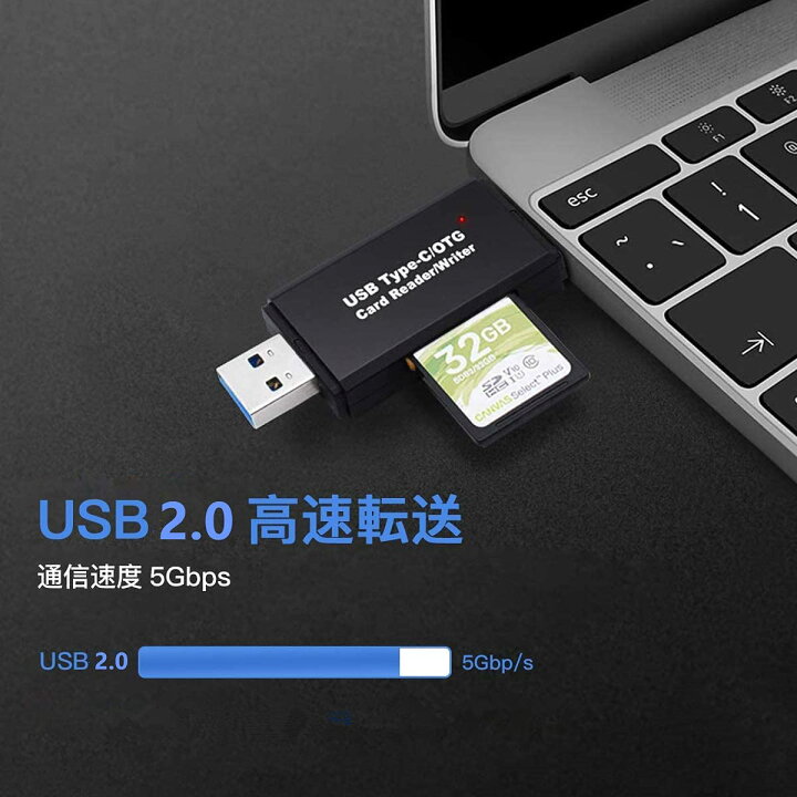 USBメモリ フラッシュドライブ iphone Type-C Android 4in1 32G データ転送 IOS ipad PC USB 両面挿しスマホ SDカードリーダー 画像 動画 容量 ...