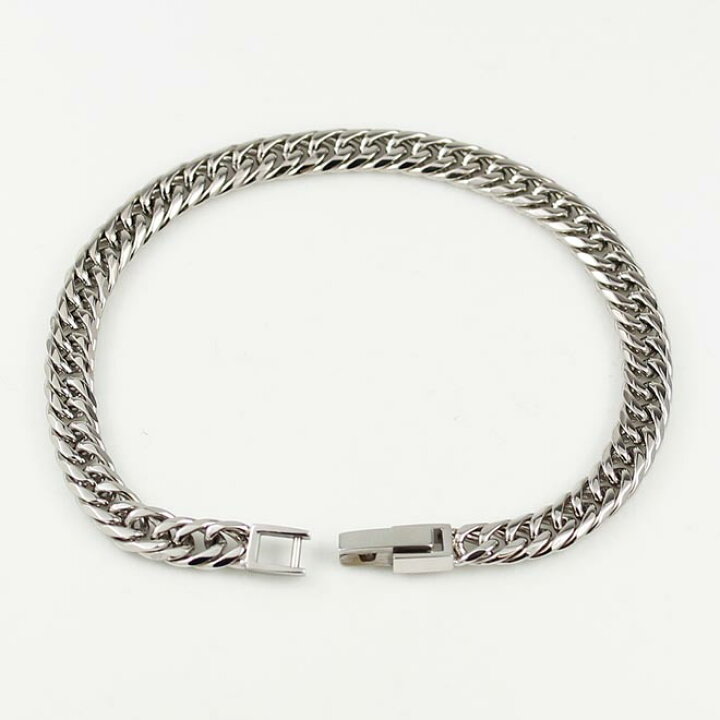 喜平ブレスレット ステンレス 6面ダブル キヘイチェーン 金属アレルギー対応 ステンレス316L 18cm 人気 ギフト プレゼント CA ...