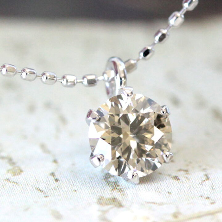 天然ダイヤモンド三粒0.5ct K18ネックレス - ネックレス