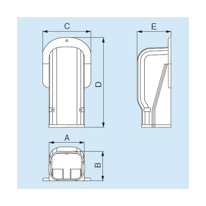 因幡電工 SW-140-W エアコン用配管化粧カバー 壁面取出し用 ダクトサイズ 【未使用品】