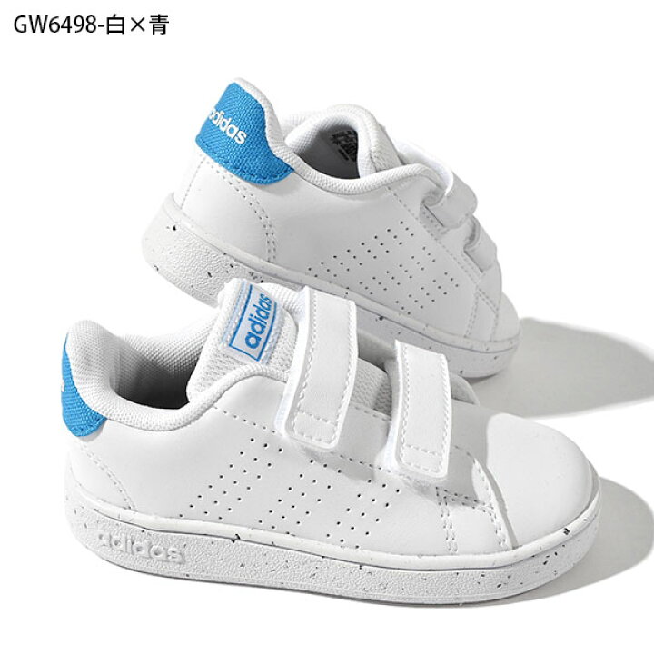 アディダス ベビーシューズ adidas ADVANCOURT CF I ジュニア 子供 ベルクロ スニーカー 子供靴 シューズ 靴 ホワイト ...